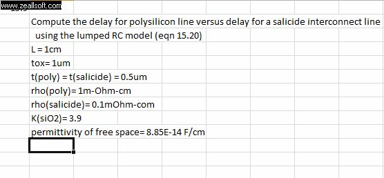 Solved ww.zeallsoft.com Compute the delay for polysilicon | Chegg.com