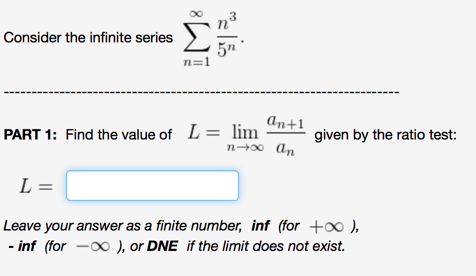 Solved Consider the infinite series. Determine if converges | Chegg.com