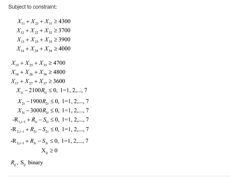 Solved Subject to constraint: XX2X,, 24300 Xp +X,2 +?? 23700 | Chegg.com