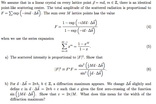 Solved We assume that in a linear crystal on every lattice | Chegg.com