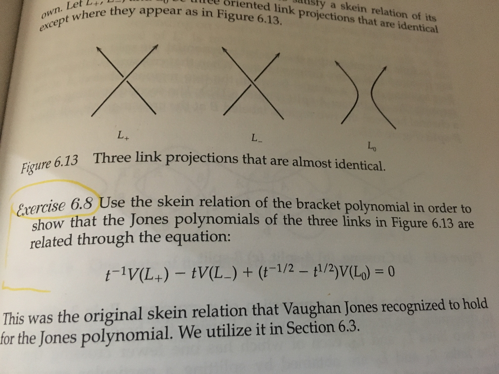 Solved Use the skein relation of the bracket polynomial | Chegg.com