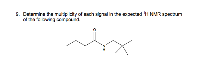 Solved Determine the multiplicity of each signal in the | Chegg.com