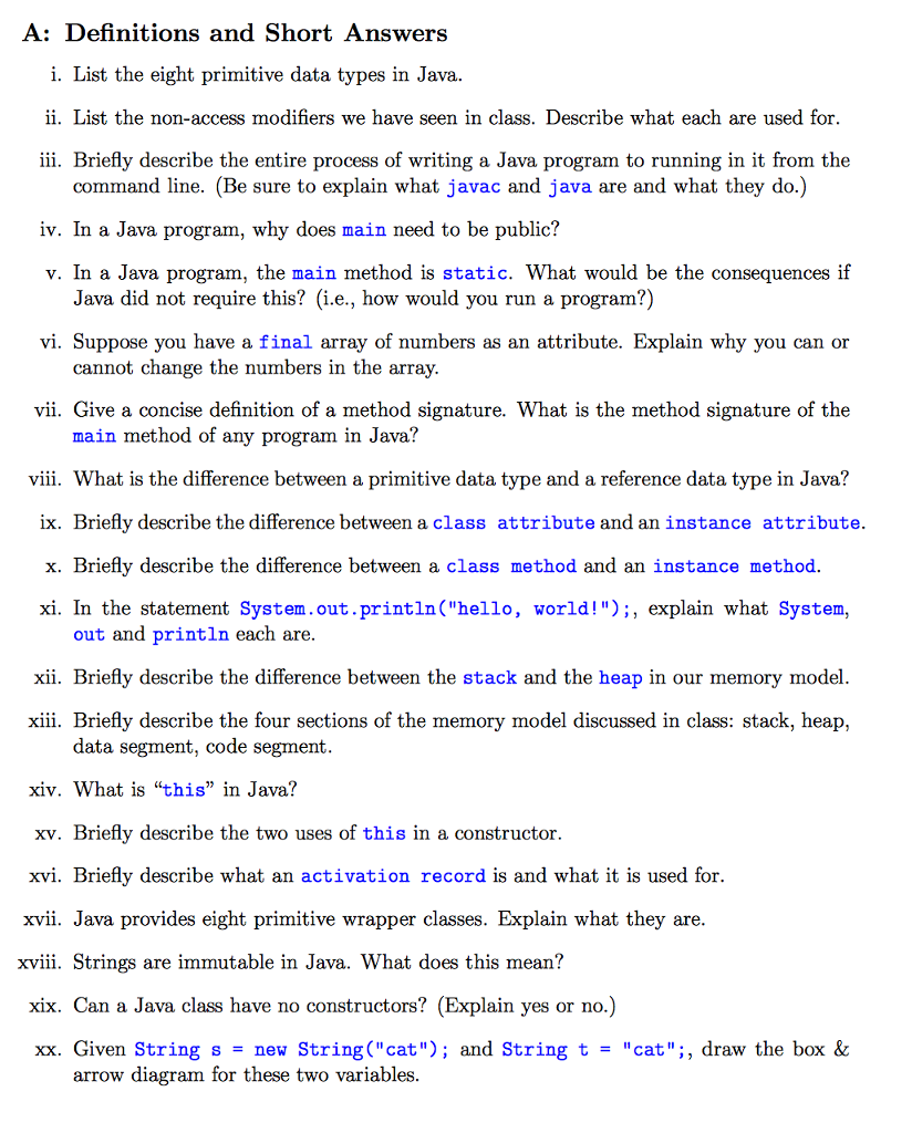 Solved A Definitions And Short Answers I List The Eight Chegg solved-a-definitions-and-short-answers-i-list-the-eight-chegg