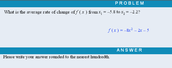 Solved What is the average rate of change of f(x) from x1 = | Chegg.com