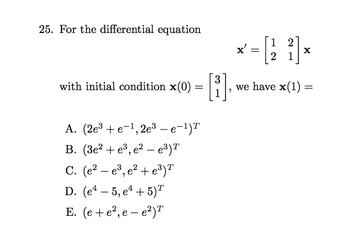 Solved For the differential equation with initial condition | Chegg.com