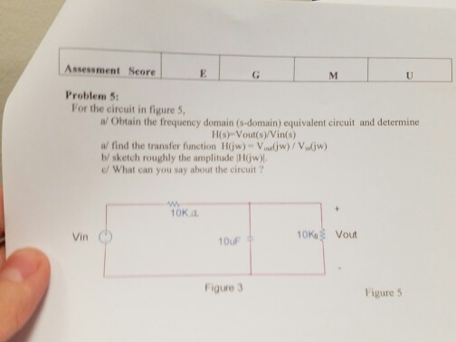 Solved For the circuit in figure 5, Obtain the frequency | Chegg.com