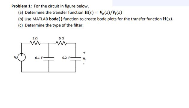 Solved Problem 1: For the circuit in figure below, (a) | Chegg.com