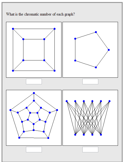 Solved What is the chromatic number of each graph? | Chegg.com