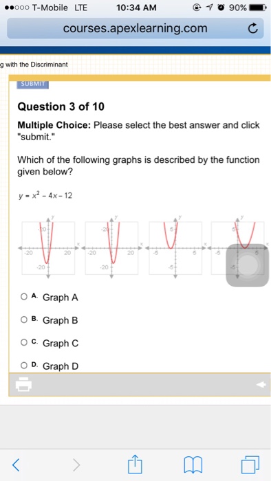 Solved Which of the following graphs is described by the | Chegg.com