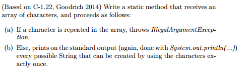 Solved Write a static method that receives an array of | Chegg.com