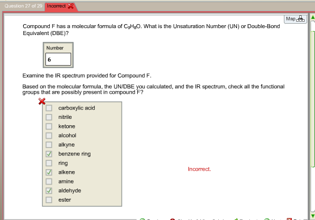 Solved Compound F has a molecular formula of C9H8O. What is | Chegg.com