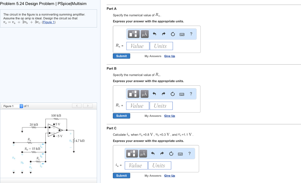 Solved The circuit in the figure is a noninverting summing | Chegg.com