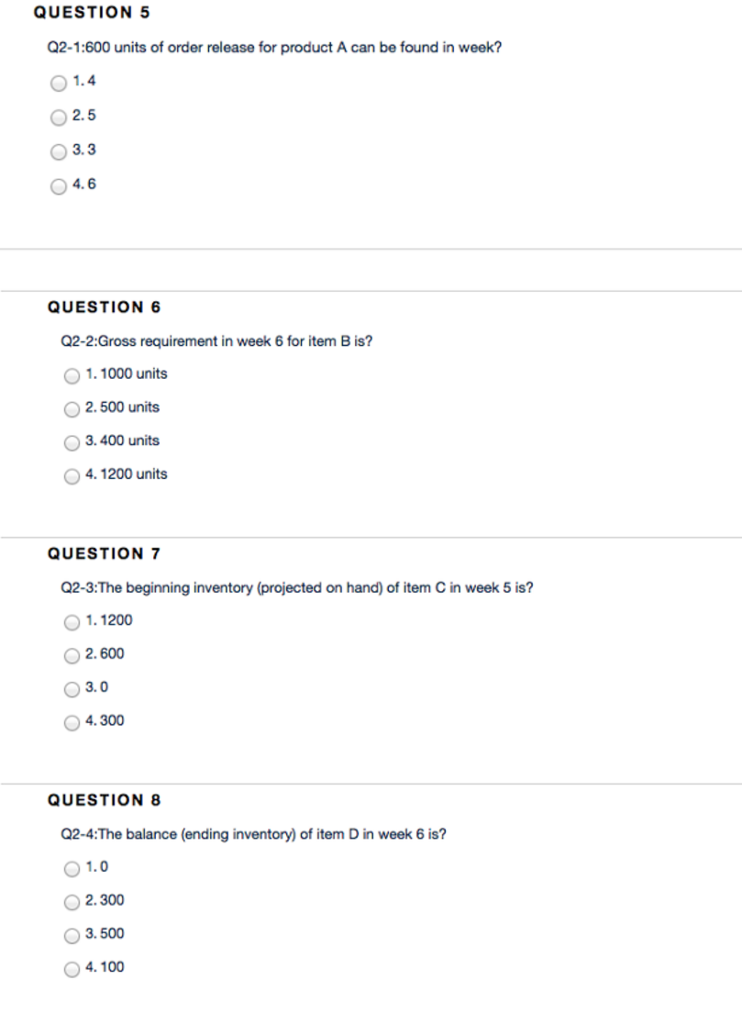 Solved Problem 2. The bill of materials (BOM)for product A | Chegg.com