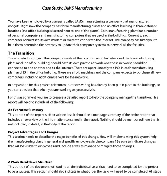 Solved Instructions Case Study: Manufacturing Plant | Chegg.com