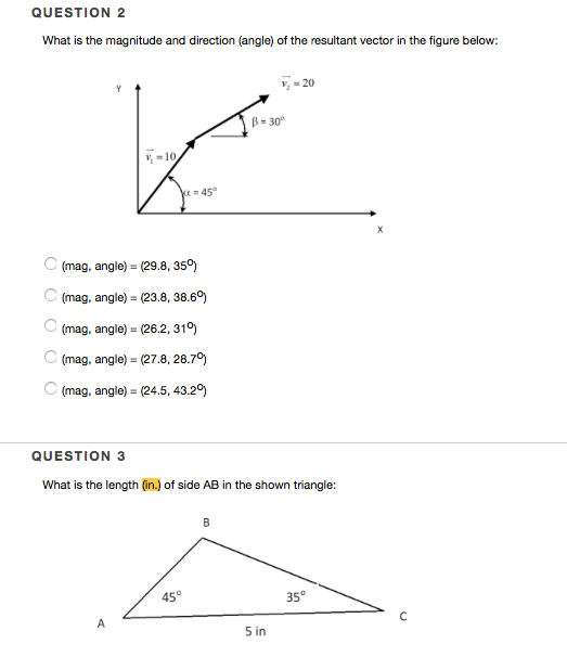 Solved What is the magnitude and direction (angle) of the | Chegg.com