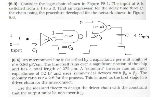 18.3] Consider the logic chain shown in Figure P8.1. | Chegg.com