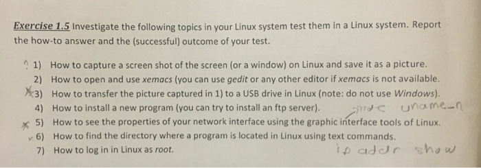 Solved Investigate the following topics in your Linux system | Chegg.com