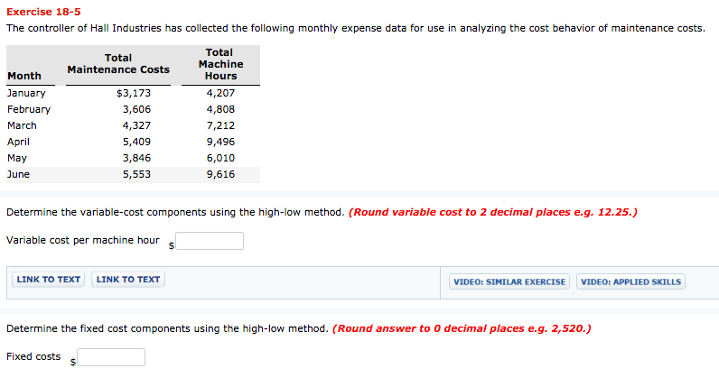 Solved Exercise 18-5 The controller of Hall Industries has | Chegg.com