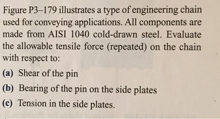 Solved Figure P3-179 illustrates a type of engineering chain | Chegg.com