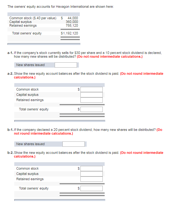 Solved The owners' equity accounts for Hexagon International | Chegg.com