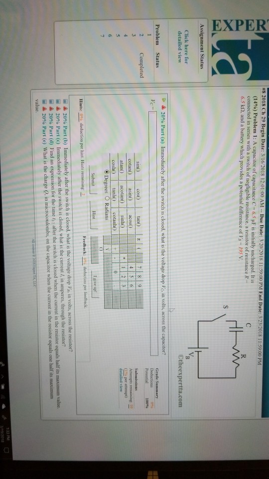 Solved #S 2018 Ch 29 Beg in bate: 3/16/2018 12:01:00 AM-Due | Chegg.com