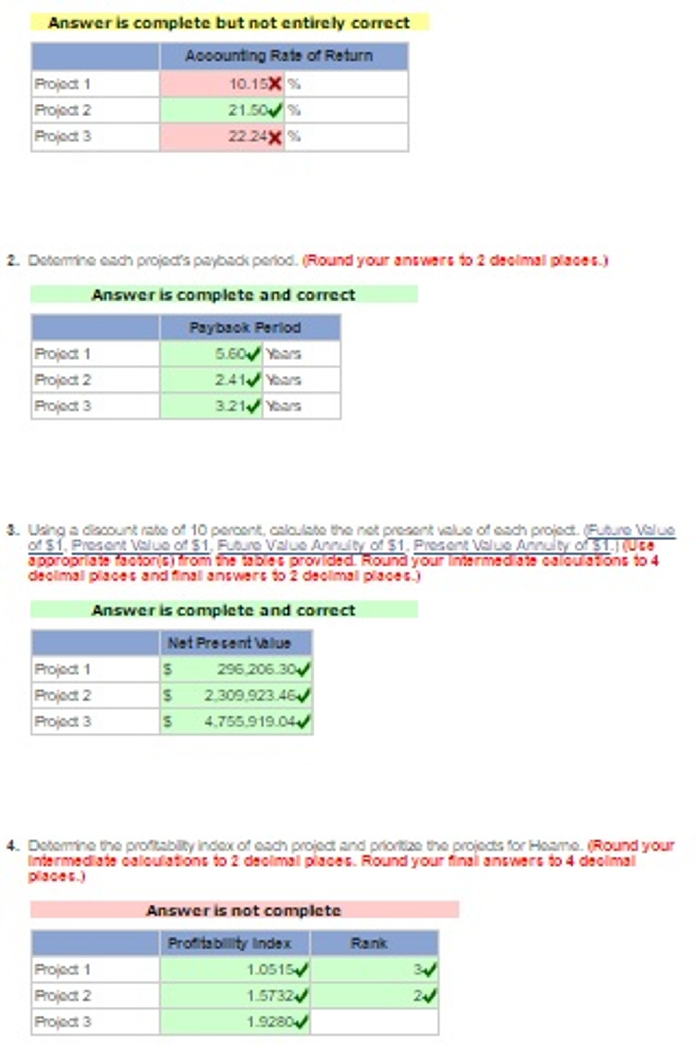 Solved ****PLEASE FILL OUT ANSWERS IS FORMAT OF TABLE GIVEN. | Chegg.com