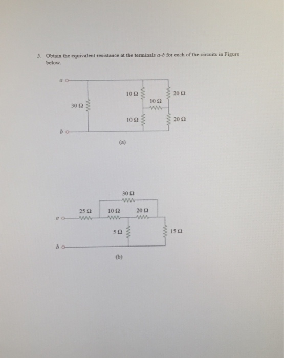 Solved Obtain The Equivalent Resistance At The Terminals A B 6658