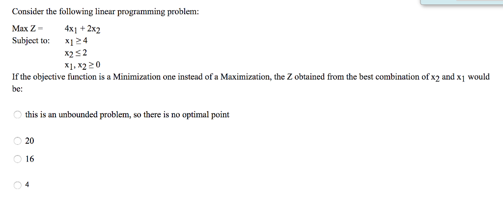 Solved Consider The Following Linear Programming Problem 2395