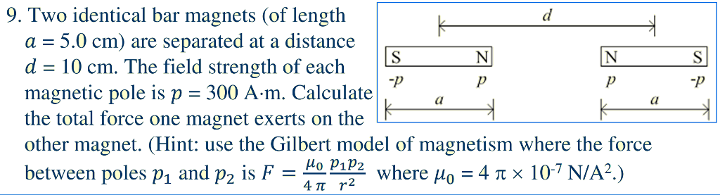 Magnetic Force Equation Between Two Magnets