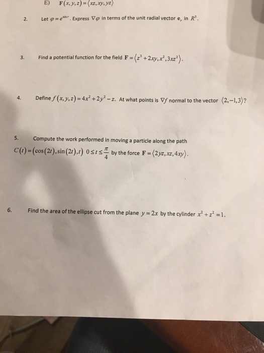 Solved Let Phi E Var Express Nabla Phi In Terms Of The