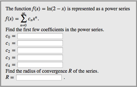 Solved The function fix) = ln(2 - x) is represented as a | Chegg.com