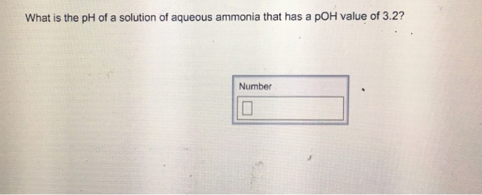 Solved What is the pH of a solution of aqueous ammonia that | Chegg.com