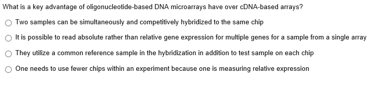 Solved What is a key advantage of oligonucleotide-based DNA | Chegg.com
