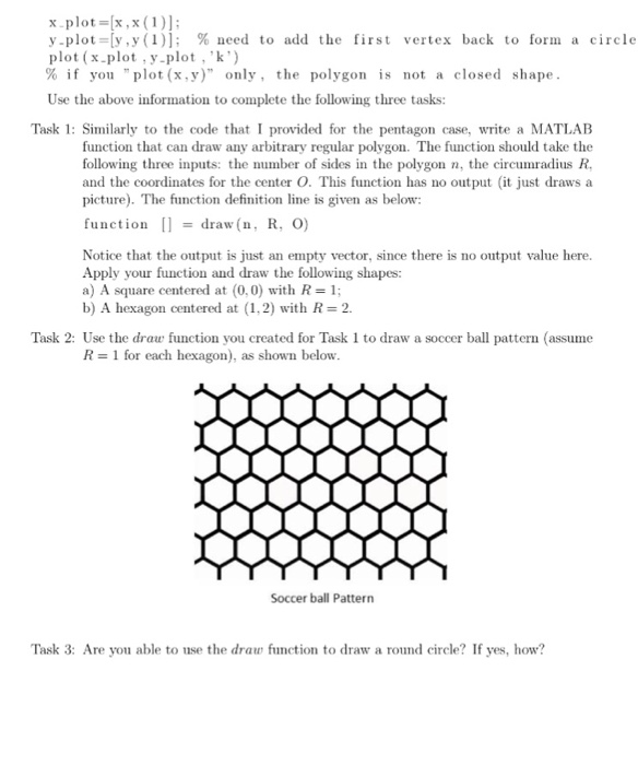 Project Description: A simple regular polygon is a | Chegg.com