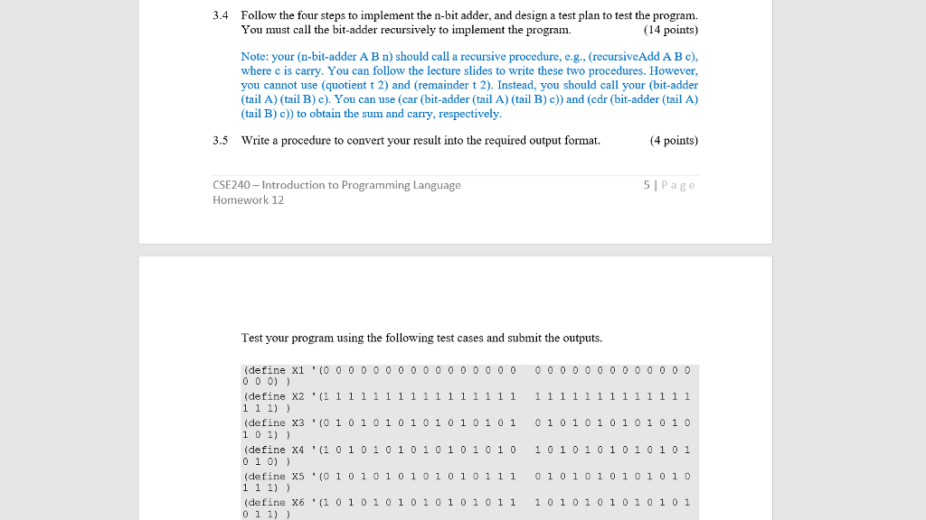 Solved 1 Write three Scheme procedures to simulate these | Chegg.com