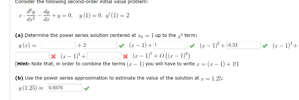 Solved Consider the following second-order initial value | Chegg.com