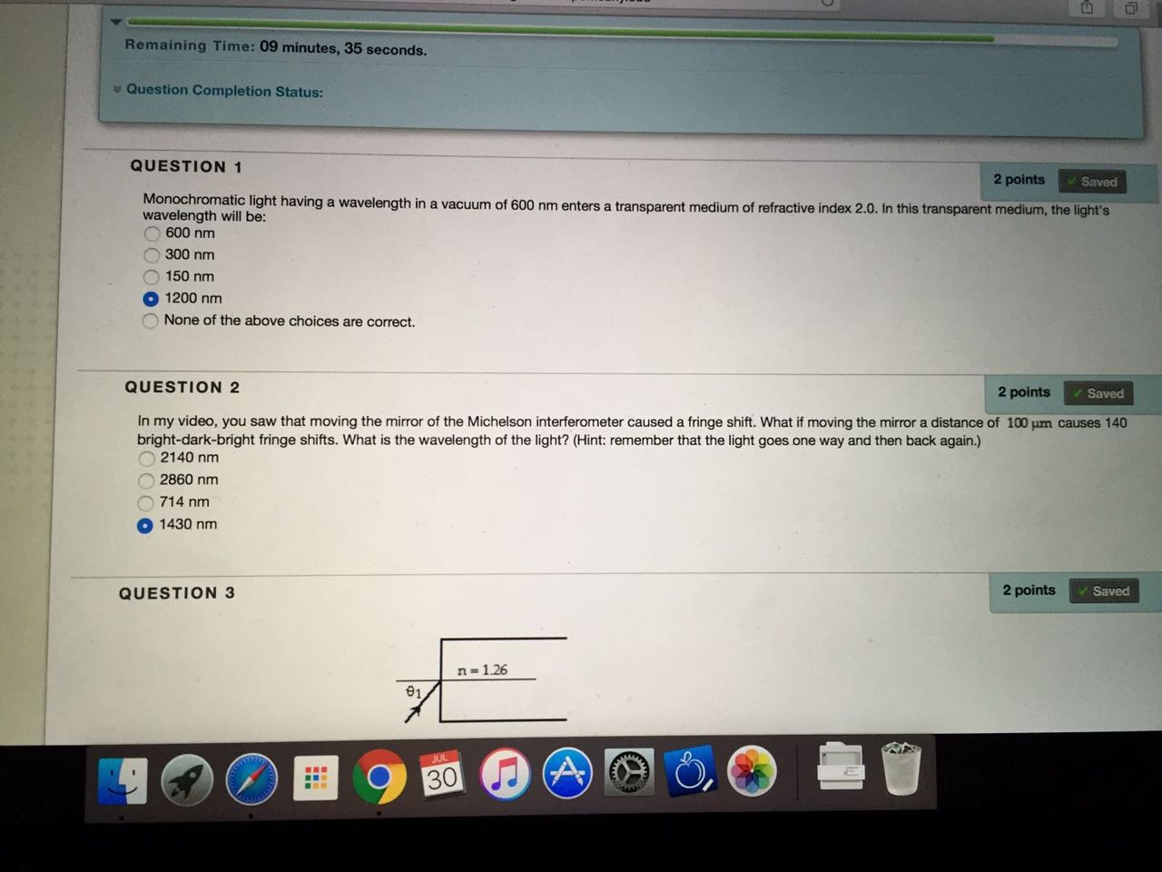 Solved Remaining Time: 09 minutes, 35 seconds. Question | Chegg.com