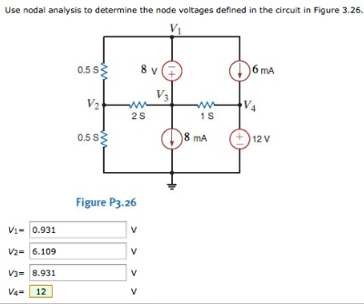 Solved Use nodal analysis to determine the node voltages | Chegg.com
