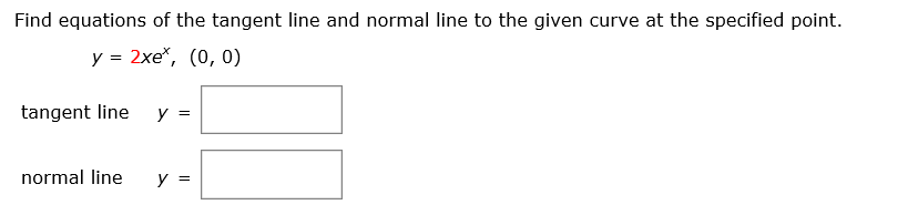 Solved Find equations of the tangent line and normal line to | Chegg.com