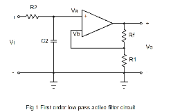 Solved 1. Design a first order low passive active filter | Chegg.com
