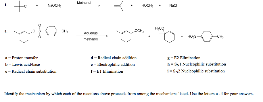 Solved Methanol CI NaOCH3 HOCH3 + 3NaCI H3CO 2. CH3 OCH3 | Chegg.com