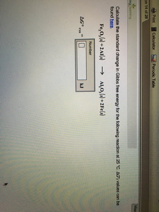 Solved Calculate the standard change in Gibbs free energy | Chegg.com