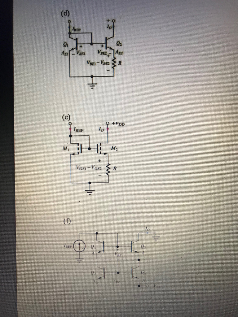 Solved For the following current source/sink structures | Chegg.com