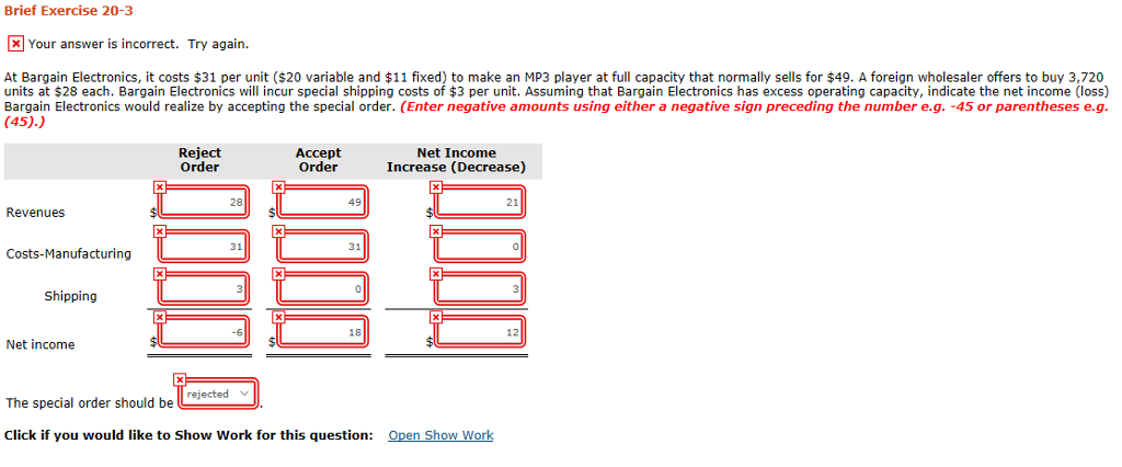 Solved Brief Exercise 20-3 LI Your answer is incorrect. Try | Chegg.com