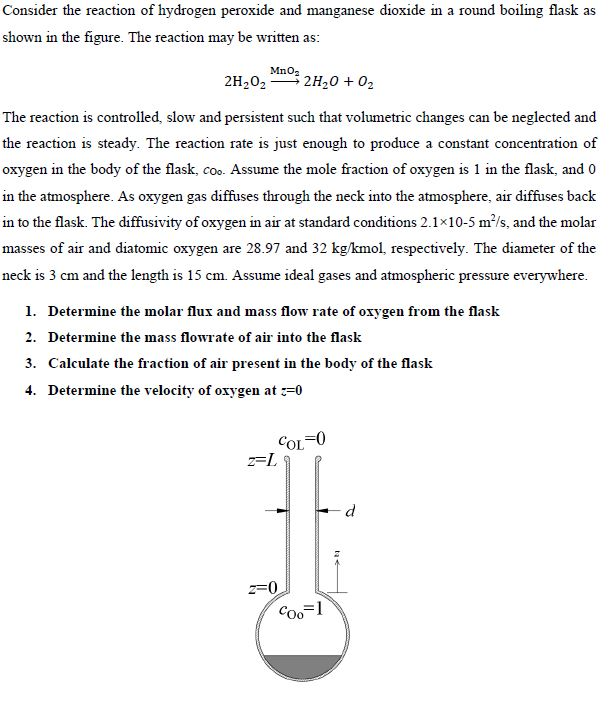 Solved Consider the reaction of hydrogen peroxide and | Chegg.com