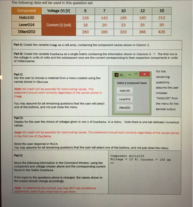 Solved I need help. Im using MATLAB. No hard coding. | Chegg.com