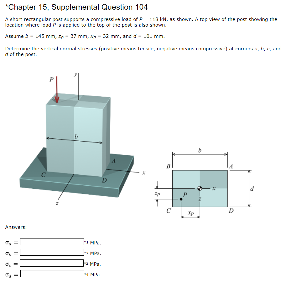 Solved *Chapter 15, Supplemental Question 104 A short | Chegg.com