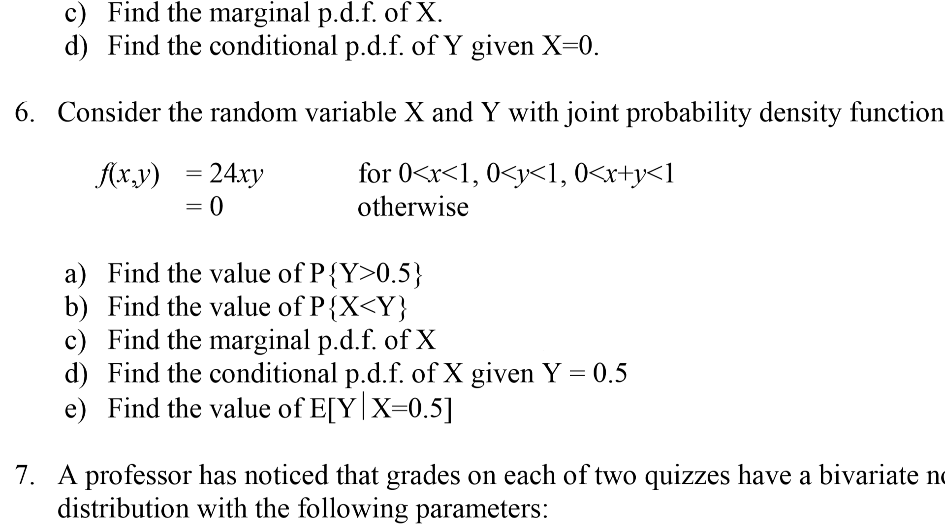 Find The Marginal P d f Of X Find The Conditional Chegg