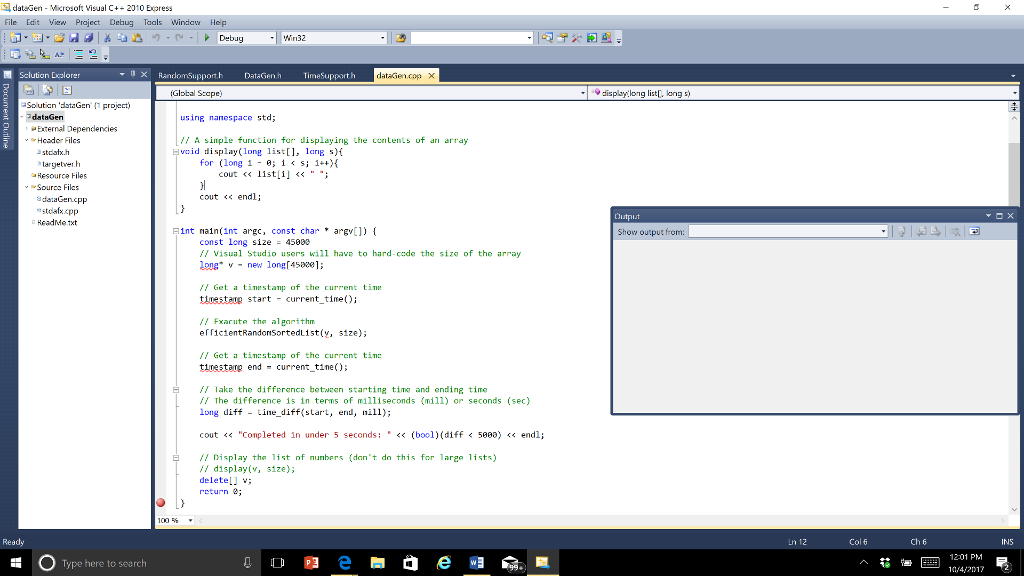 This requires the use of C++. #N# The files above make | Chegg.com