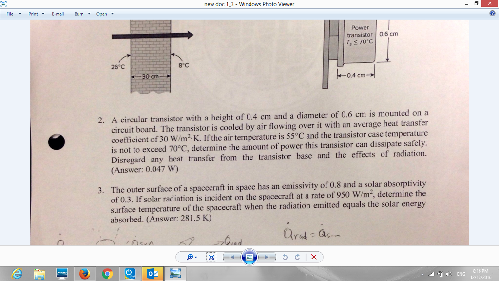 Solved A circular transistor with a height of 0.4 cm and a | Chegg.com